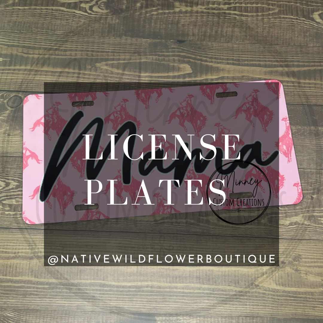License Plates – Native Wildflower Boutique